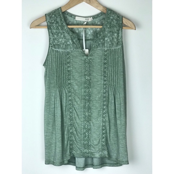 Max Jeans | Tops | Nwt Max Jeans Soft Comfy Eyelet Tank | Poshmark